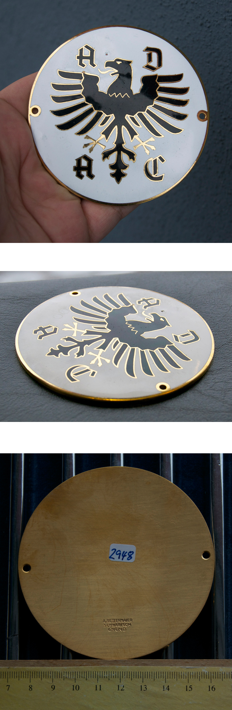 AUTO PLAKETTE / CAR BADGE # ADAC ALLGEMEINER DEUTSCHER AUTOMOBIL - CLUB ...